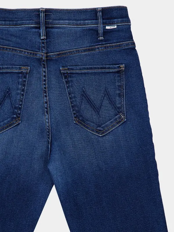 MOTHER The Hustler Ankle Bootcut Jeans - Blue