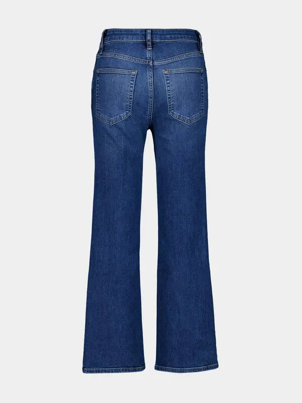 FRAME Foxley Super The Reboot Crop Bootcut Jeans - Blue
