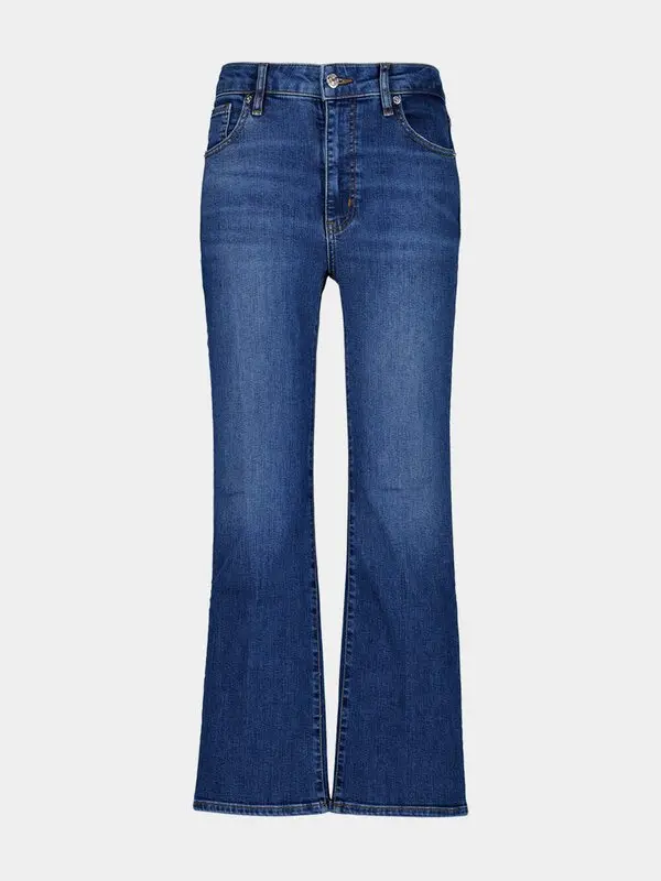 FRAME Foxley Super The Reboot Crop Bootcut Jeans - Blue