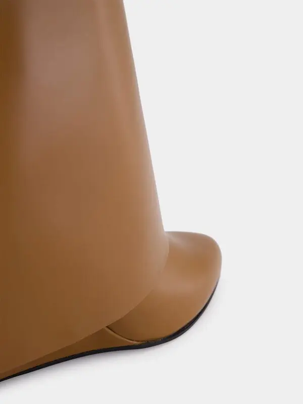 Givenchy Shark Ankle Boots In Leather - Brown