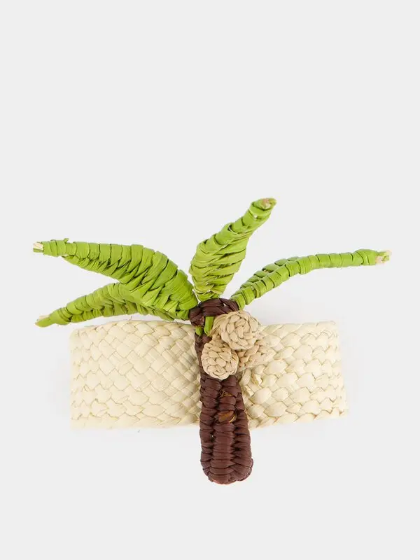 Coro Cora Mini Palm Tree Napkin Ring - Green