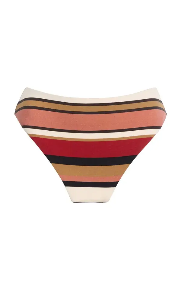 ZULU & ZEPHYR High-waisted Striped Bikini Brief - Multi