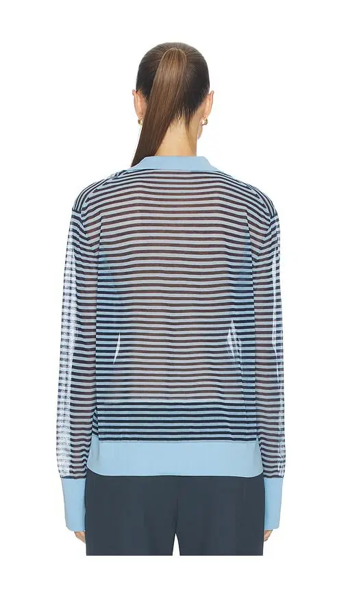 FRAME Collared Cardigan - Blue