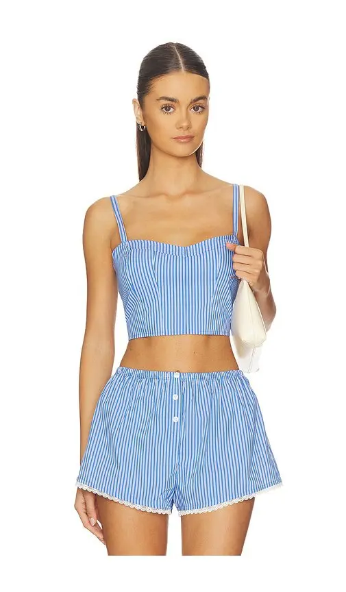 Good American Poplin Bustier Cami Top