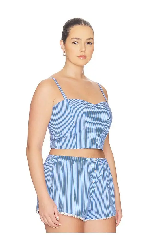 Good American Poplin Bustier Cami Top