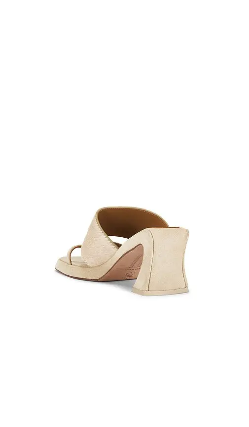 MIISTA Trisha Pony Asymmetric Thong Sandal - Beige