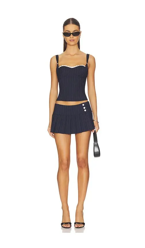I.AM.GIA Corset Top With Lace Trim