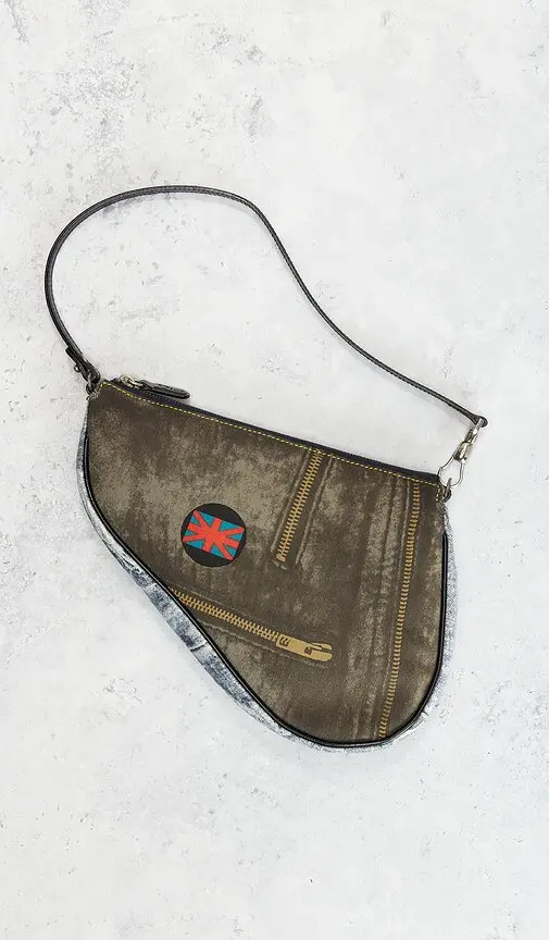 FWRD RENEW Dior Denim Saddle Bag