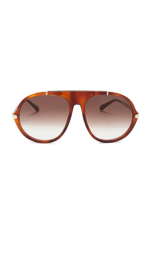 Chloé Aly Aviator Sunglasses - Brown