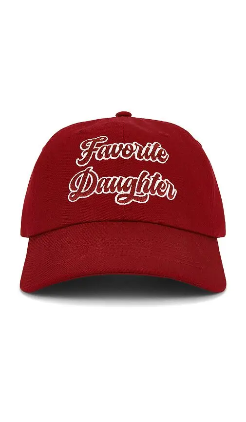 FAVORITE DAUGHTER The Script Logo Baseball Cap - Red