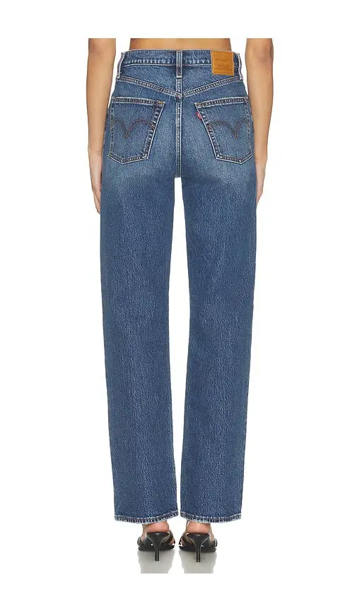 LEVI'S Ribcage Full Length Straight Leg Jeans - Blue
