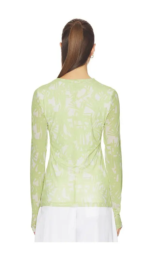 Rag & Bone Yana Printed Mesh Long Sleeve Tee