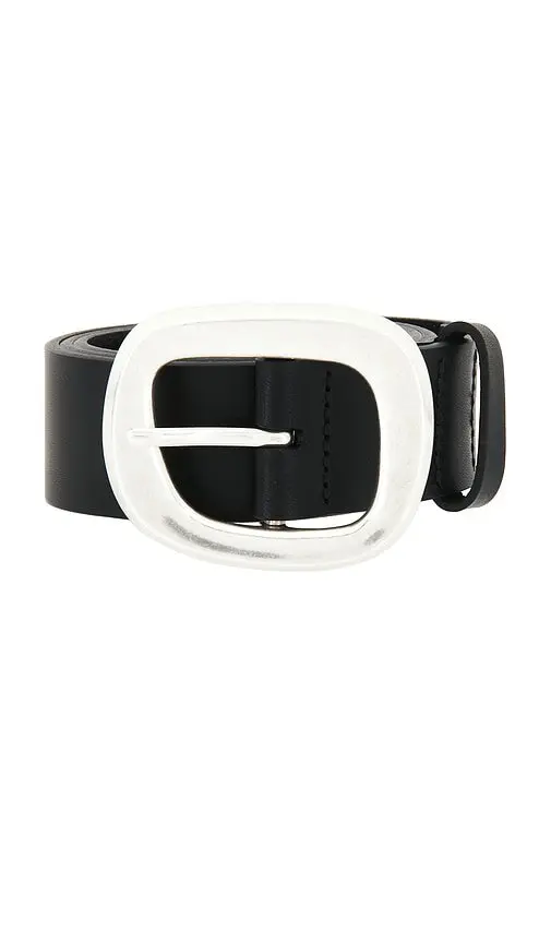 Rag & Bone Thea Belt With Silver-tone Buckle - Black