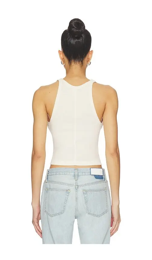 RE/DONE V Cut Ribbed Tank Top