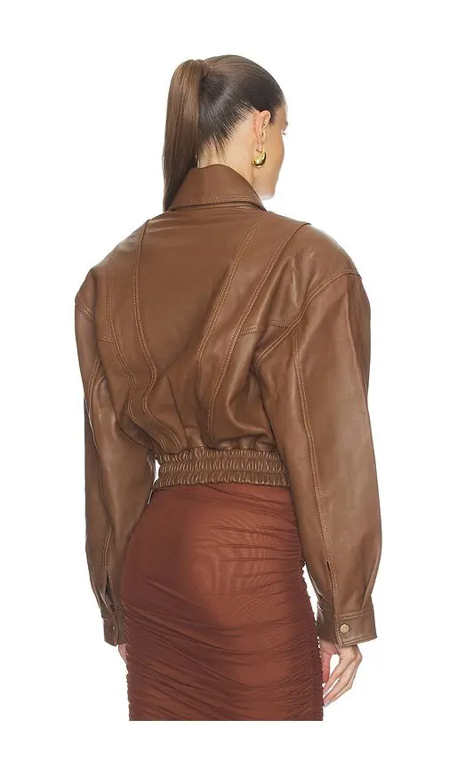 Ronny Kobo Samson Leather Jacket - Brown