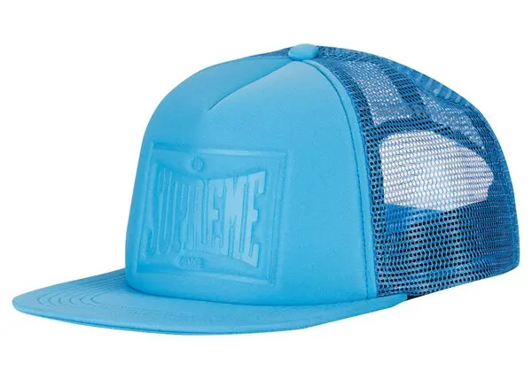 Supreme Stamped Mesh Back 5-panel Hat - Light Blue