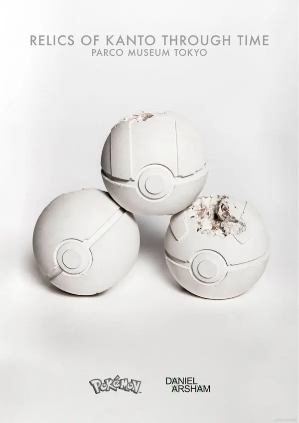 DANIEL ARSHAM X Pokémon X Parco Museum Tokyo Relics Of Kanto Through Time Poké Ball Poster - Multicolor