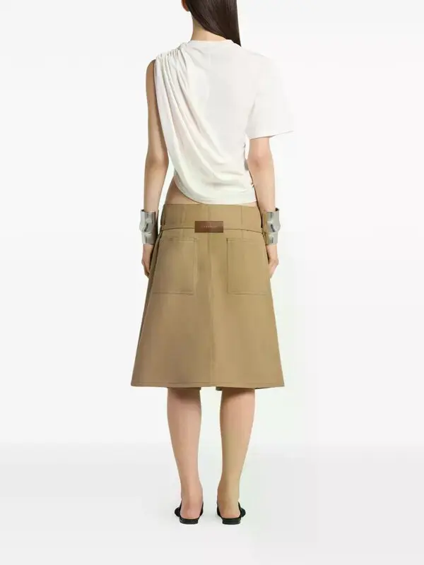 COURREGES Belted A-line Shorts