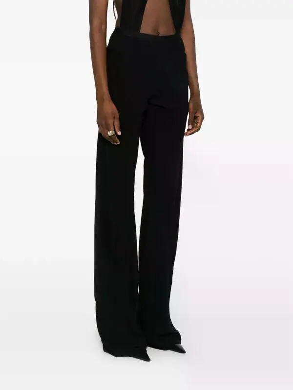 Rick Owens Bias Ribbed Palazzo Pants