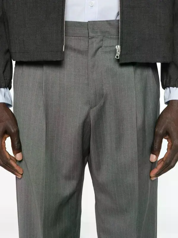 SUNFLOWER Pinstripe Pleated Trousers