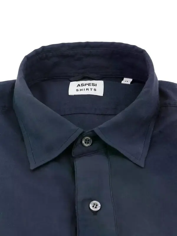 Aspesi Half-button Shirt - Blue