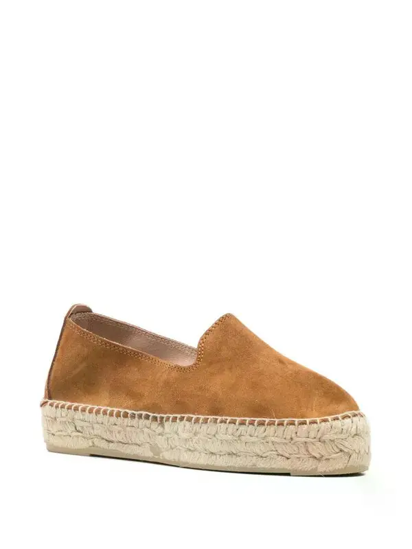 Manebí Hamptons Round-toe Platform Espadrilles - Brown