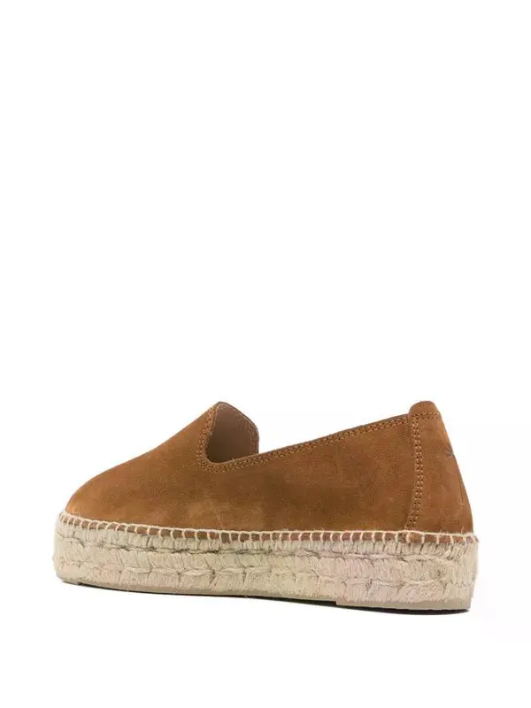 Manebí Hamptons Round-toe Platform Espadrilles - Brown
