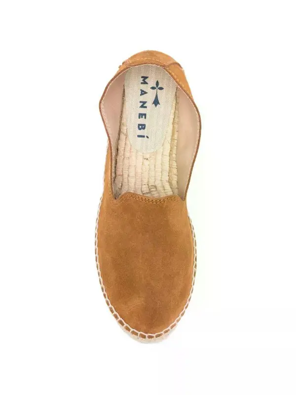 Manebí Hamptons Round-toe Platform Espadrilles - Brown