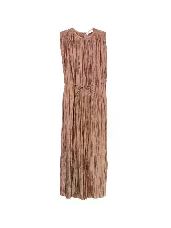 ROBERTO COLLINA Ruched Tie Dress - Brown