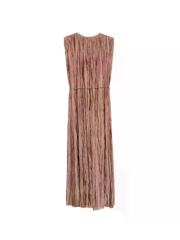ROBERTO COLLINA Ruched Tie Dress - Brown