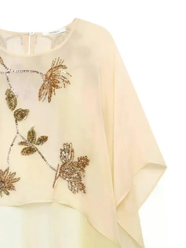 Malìparmi Beaded Embroidered Cape