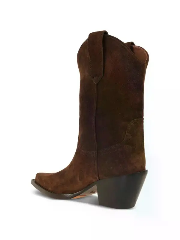 Paris Texas Suede Cowboy Boots - Brown