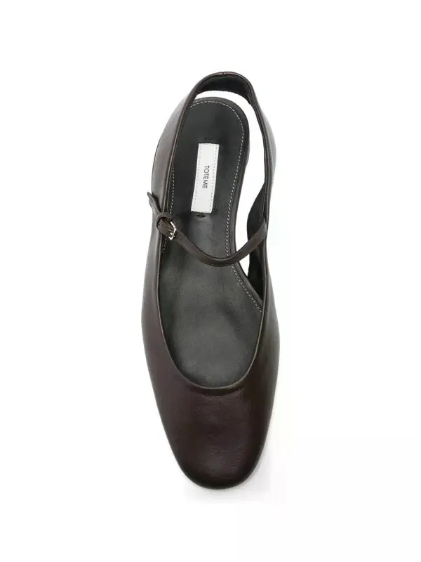 TOTEME Strap Ballerinas - Brown