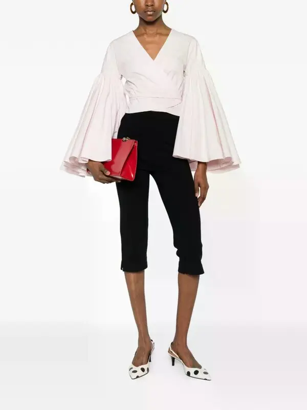 Jacquemus Balloon Sleeve Wrap Top - Pink