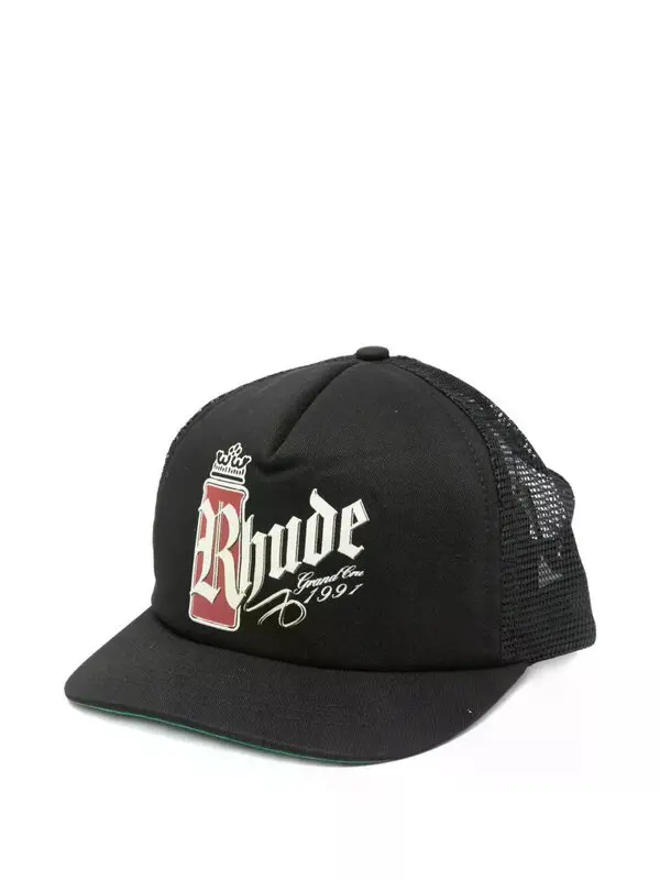Rhude Logo-graphic Trucker Cap - Black