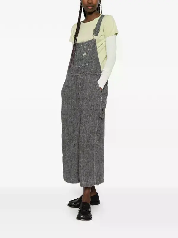 R13 Button Bib Overall - Grey