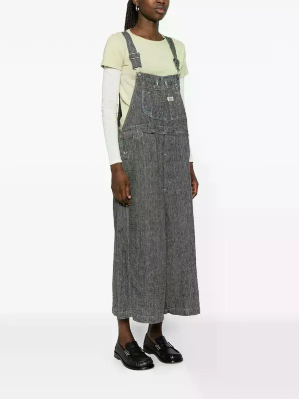 R13 Button Bib Overall - Grey