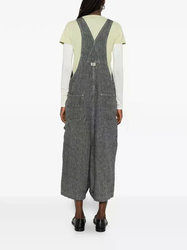 R13 Button Bib Overall - Grey