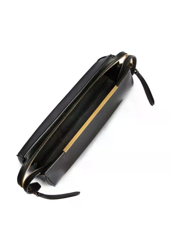 Khaite Donna Leather Evening Clutch - Black