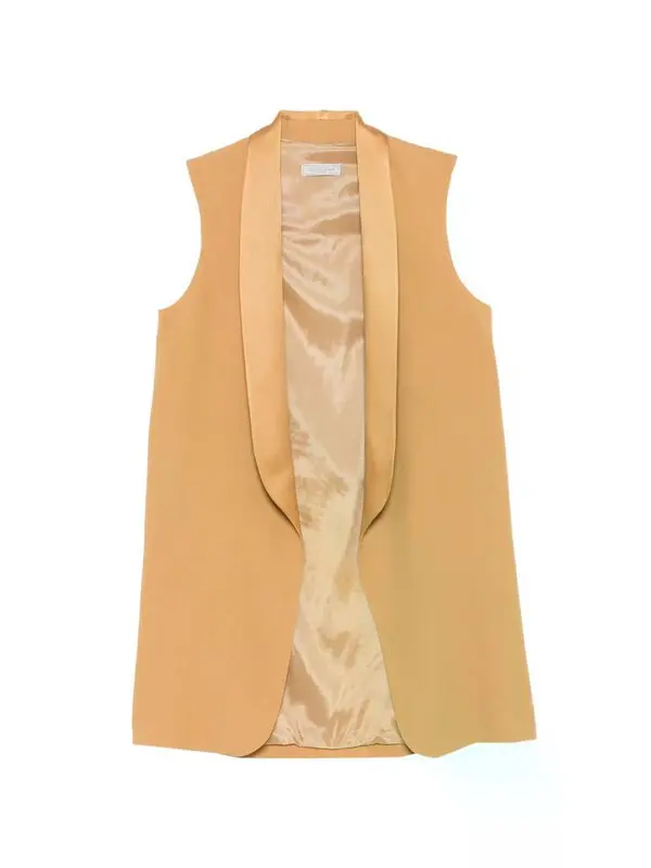 Antonelli Firenze Shawl-collar Sleeveless Coat - Neutrals