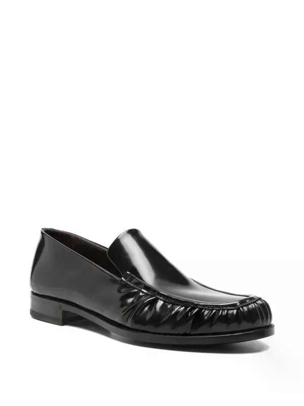 LARDINI Ruched Loafers