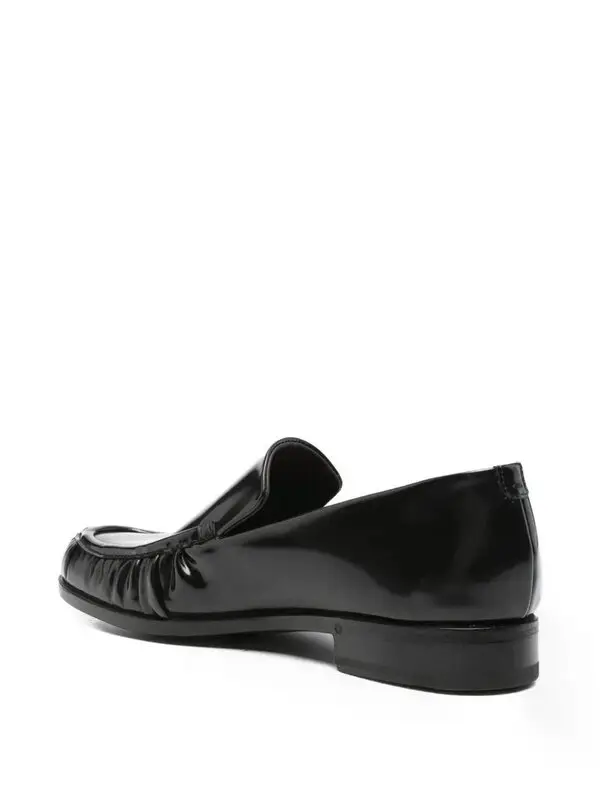 LARDINI Ruched Loafers