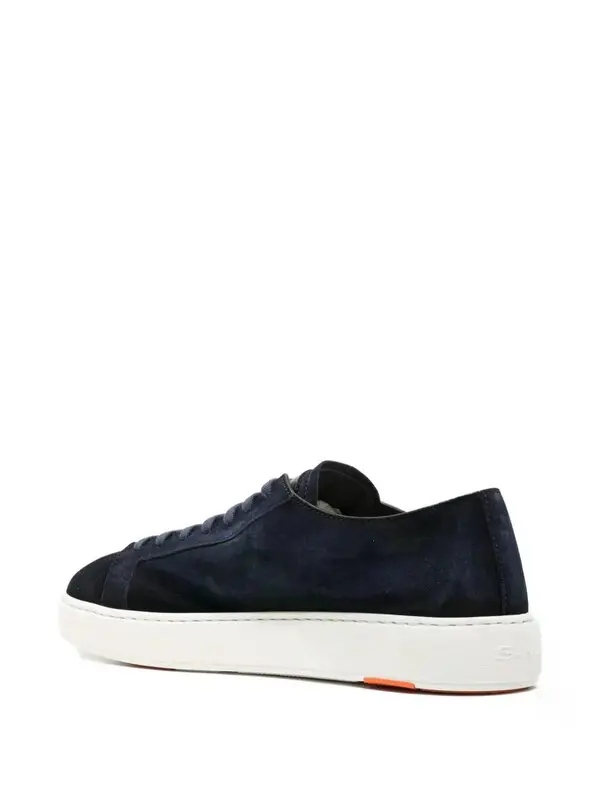Santoni Suede Lace-up Sneakers - Blue
