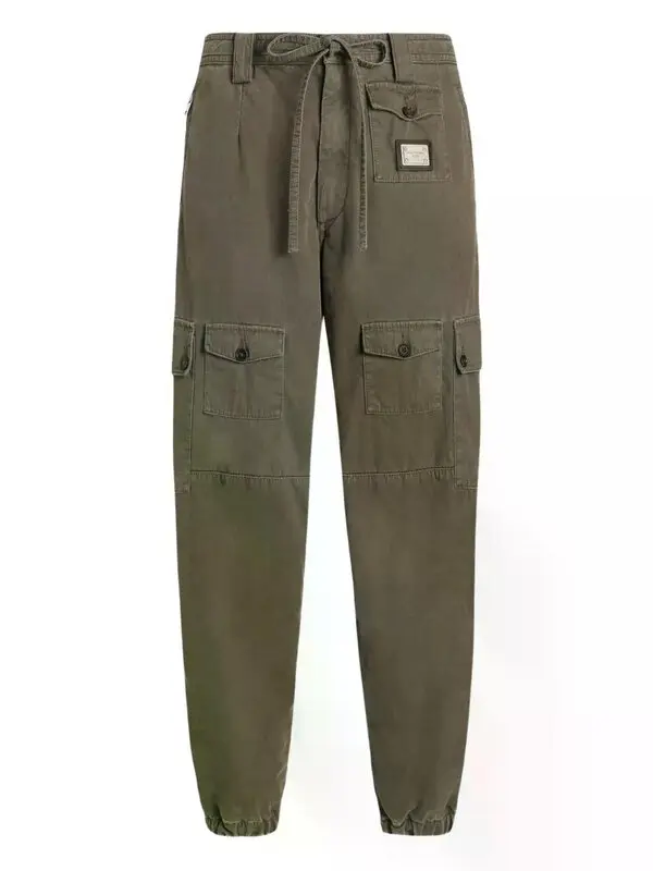Dolce & Gabbana Resin-coated Gabardine Cargo Pants