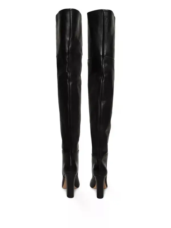 Paris Texas 100mm Leather Thigh-high Boots