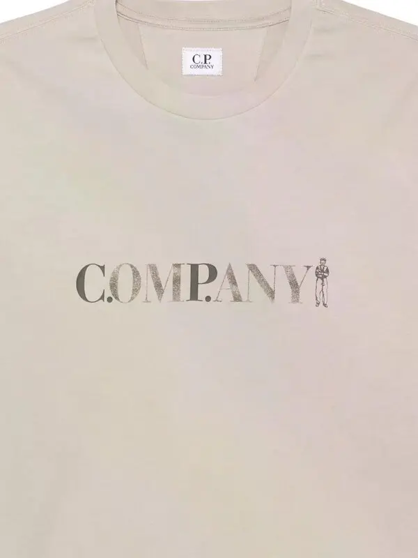 C.P. COMPANY Logo Graphic T-shirt - Neutrals