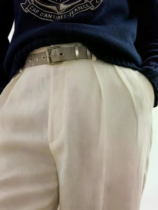 Ralph Lauren Purple Label Pleated Trousers - Neutrals