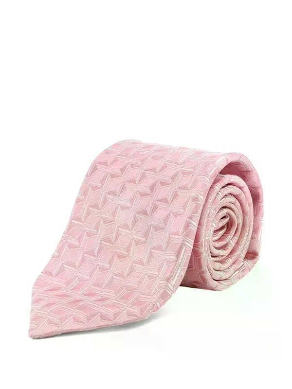 Kiton Geometric-pattern Necktie - Pink