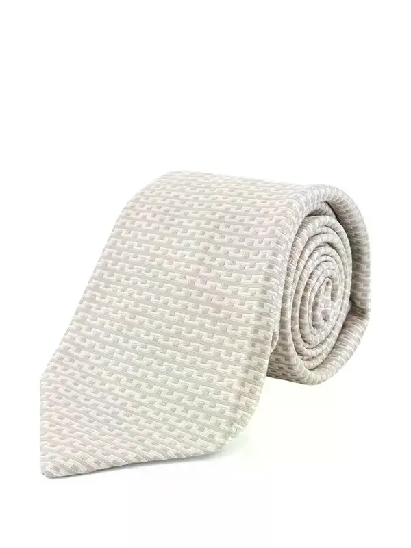 Kiton Patterned Neck Tie - Neutrals