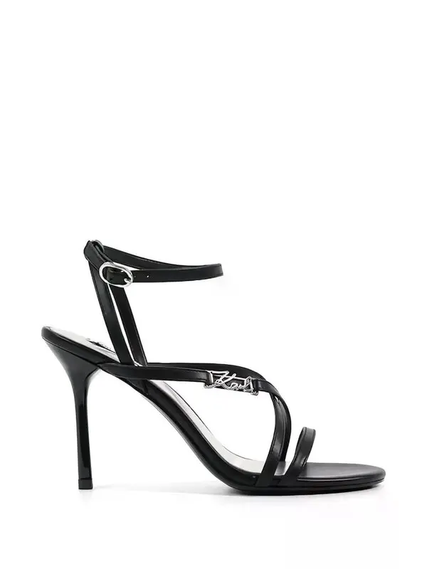 Karl Lagerfeld Logo Strap Stiletto Sandals